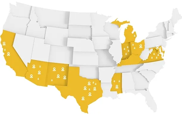 Air Ambulance Service Location Coverage Map | PHI Cares